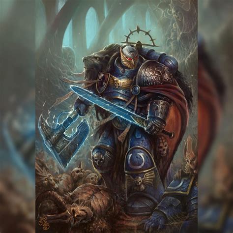 Ultramarine Black Lion 40k 40 тысяч Самозащита Иллюстрации роботов