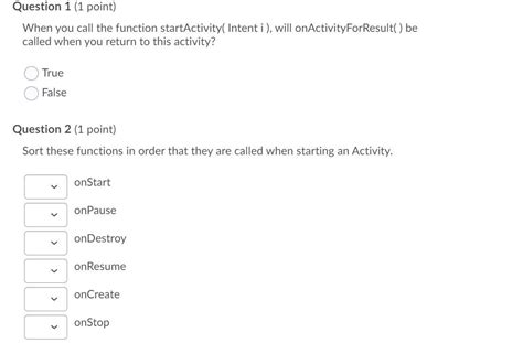 Solved Question 1 1 Point When You Call The Function