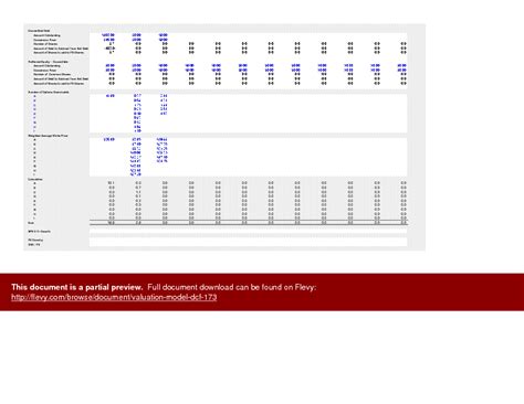 Valuation Model DCF Template Excel XLS