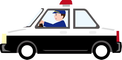 警察車両のイラストNo08 イラストポップ