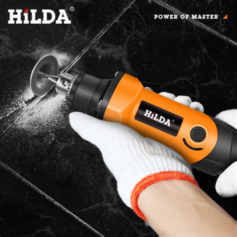 HILDA 400W 220V ชุดเครื่องบดบดแบบปรับความเร็วได้สว่านขัดสว่านไฟฟ้าไร้ ...