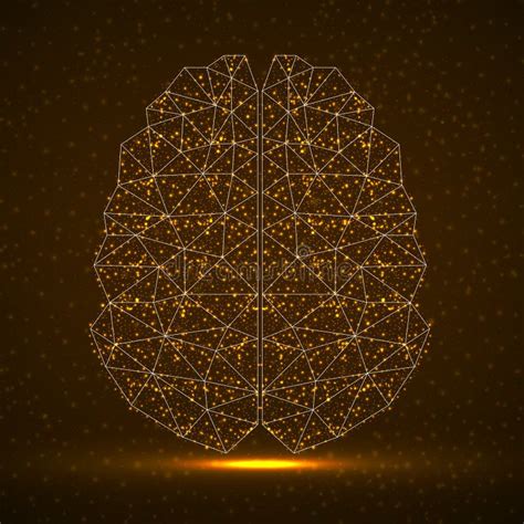 Abstract Human Brain Of Glowing Particles Stock Vector Illustration Of Brainstorming Glow