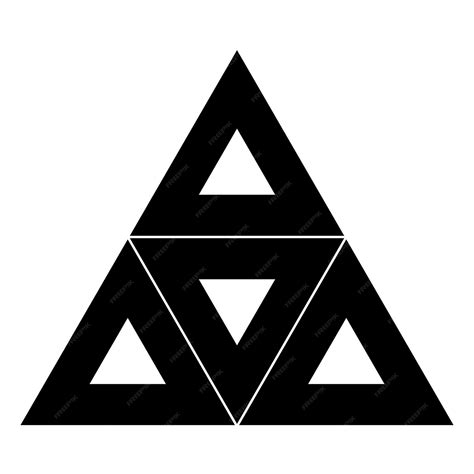 Premium Vector Triangle Icon Vector Illustration Design Template