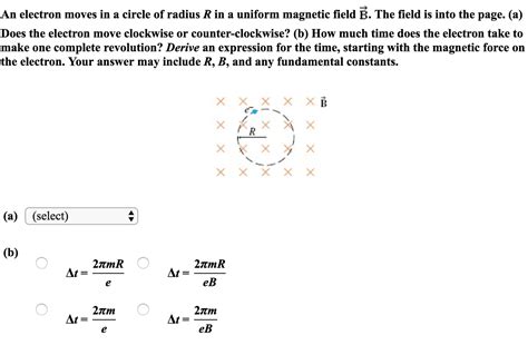 solved an electron moves in a circle of radius r in a