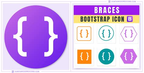 Bootstrap Braces Icon Text Type Bi Bi Braces Icon Code Html Css Color Button