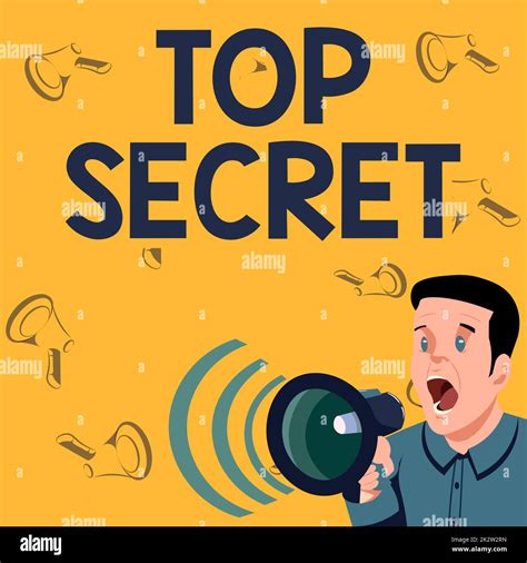 Writing Displaying Text Top Secret Business Overview Telling Someone Important Data Or