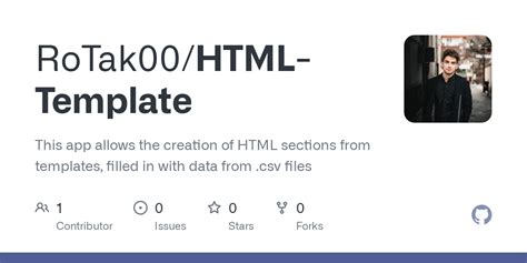 Github Rotak Html Template This App Allows The Creation Of Html Sections From Templates