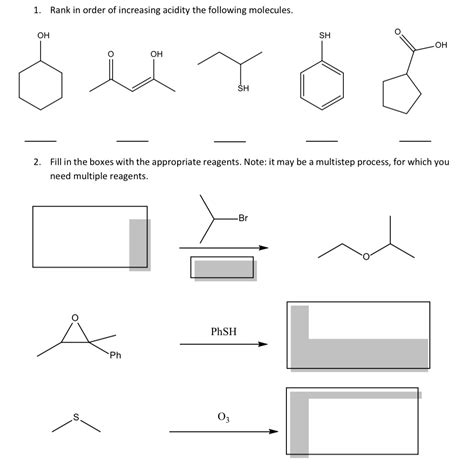 [solved] 1 Rank In Order Of Increasing Acidity The Following Molecules Course Hero