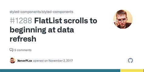 Flatlist Scrolls To Beginning At Data Refresh · Issue 1288 · Styled