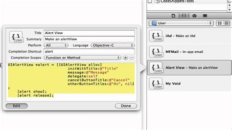 IPhone Programming Xcode 4 Advanced Code Snippets YouTube