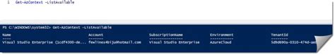 Set Azcontext Please Provide A Valid Tenant Or A Valid Subscription Azure Lessons