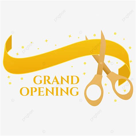 Gran Inauguración Corte Cinta Amarilla Diseño Png Png Dibujos Gran