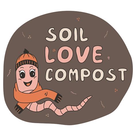 Premium Vector Hand Drawn Worm And Lettering About Composting And Vermicomposting