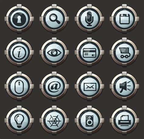 사용자 인터페이스 디자인을 위한 사용자 인터페이스 벡터 아이콘 프리미엄 벡터