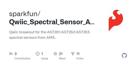 GitHub Sparkfun Qwiic Spectral Sensor AS726X Qwiic Breakout For The