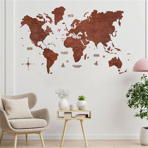 3d Wooden World Map Pecan Prime At ₹ 2693000 World Map Id 2853751822388