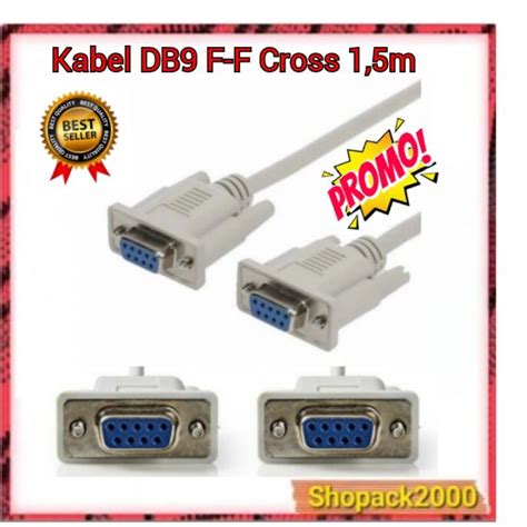Jual Kabel Serial DB9 RS232 Female To Female 1 5m Koneksi Cross Shopee Indonesia