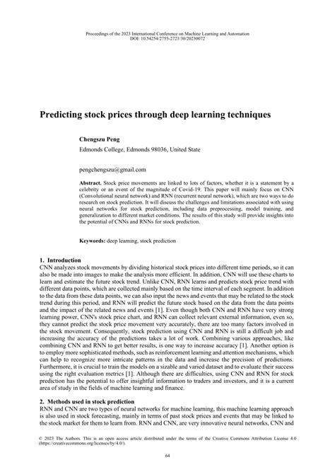 Pdf Predicting Stock Prices Through Deep Learning Techniques