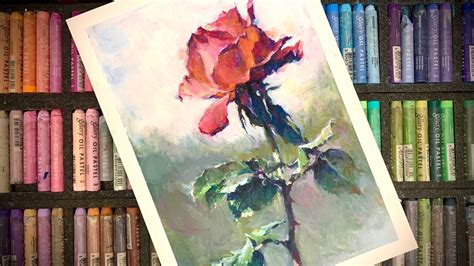 오일파스텔 붉은 장미다양한 색을 사용하려면 Youtube