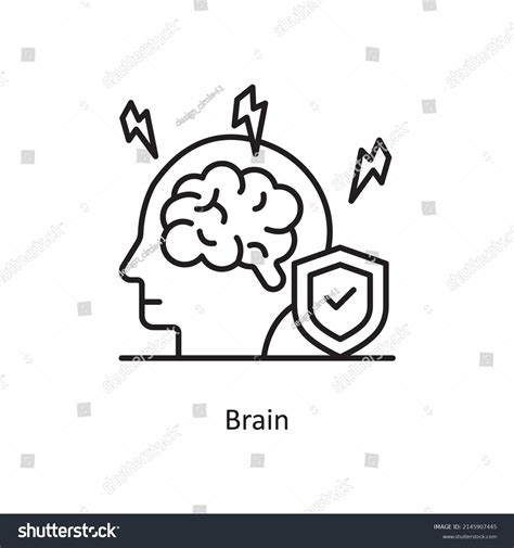 Brain Vector Outline Icon Design Illustration Stock Vector Royalty Free 2145907445 Shutterstock