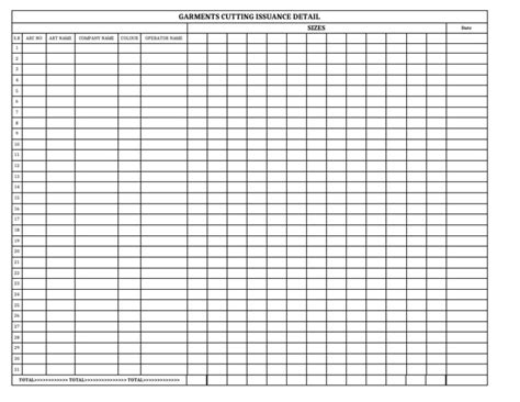 Cutting Issue Format Pdf