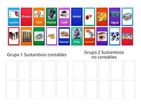 Sustantivos Contables Y No Contables Group Sort