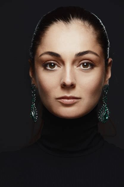 Premium Photo Beautiful Woman Portrait On Black Background