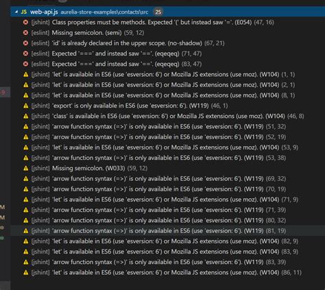 Disable Jshint In Vscode · Issue 80 · Aureliavscode Extension · Github