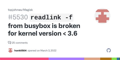 Readlink F From Busybox Is Broken For Kernel Version