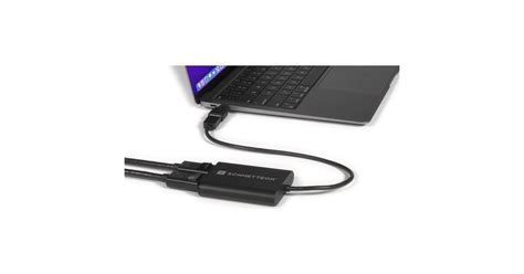 Sonnet Usb Displaylink Adapter Usb A Stecker Dual 4k Displayport Schwarz 30cm Für M1 Und M2