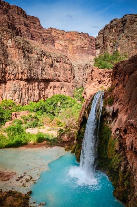 Havasu Falls Grand Canyon West Arizona Stock Image Image Of