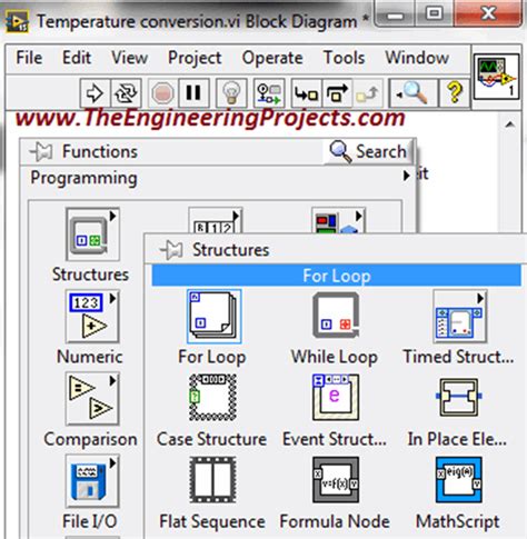 Temperature Conversion In Labview The Engineering Projects