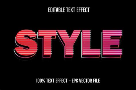 Premium Vector Style Text Effect Modern Style