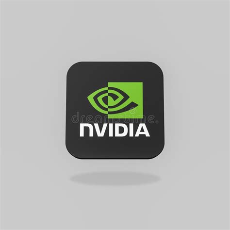 Nvidia App Icon On Flat Gray Background Editorial Photo Illustration