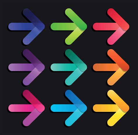 Abstract Vector Arrow Icon Template Vector Illustration Of Cursor