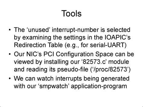 Message Signaled Interrupts Online Presentation