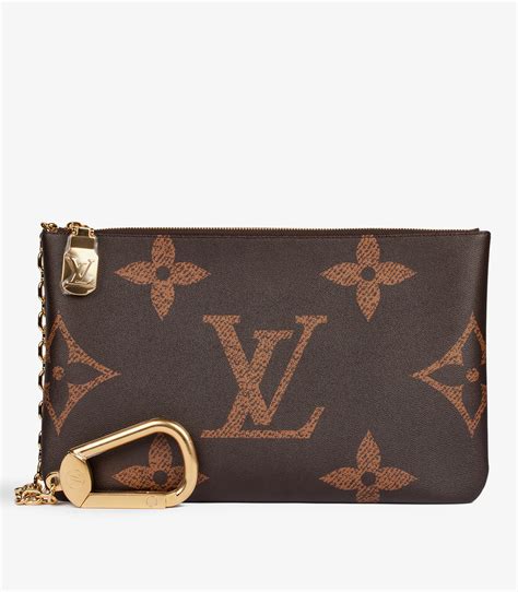 Brown Monogram Coated Canvas Pochette Clés Xl