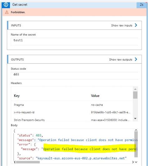 Operation Failed Because Client Does Not Have Permission To Perform The Operation On The Key