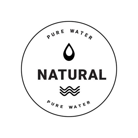 Premium Vector Water Circle Label Template