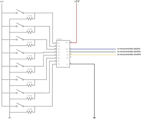 parallel to serial shifting in with a cd4021be arduino