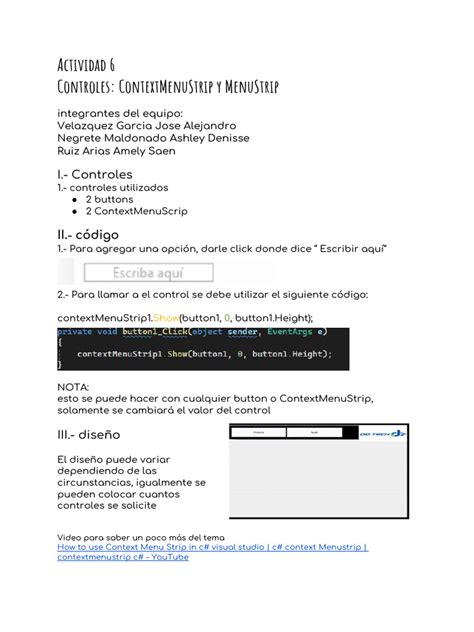 practica 6 contextmenustrip y menustrip pdf