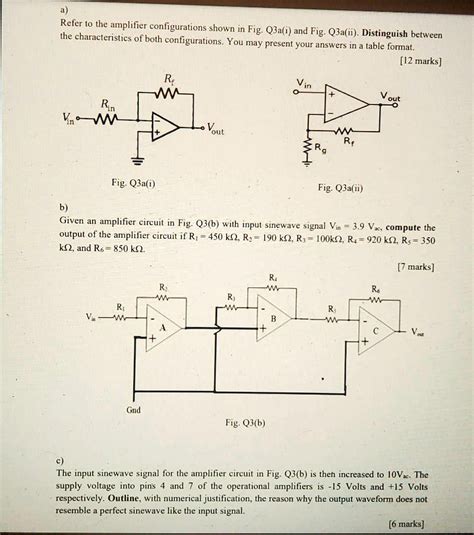 Solved Refer To The Amplifier Configurations Shown In Fig Q3ai And