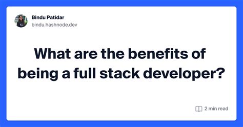 What Are The Benefits Of Being A Full Stack Developer