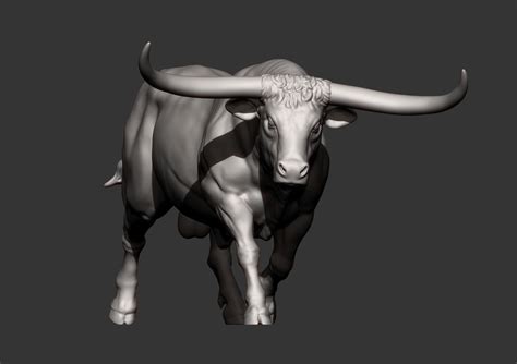 Texas Longhorn 3d Print Model By Alexander3dart