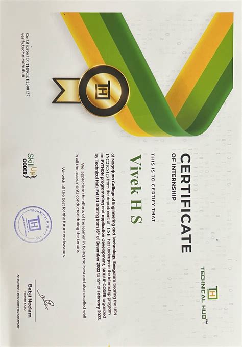 Vivek Hs On Linkedin Course Completion Certification Of Python Programming