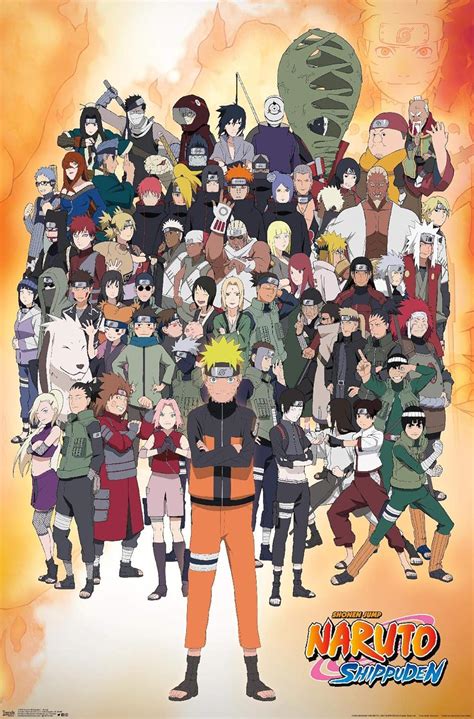 Trends International Poster Mural Naruto Shippuden Groupe 56 8 X 86 4