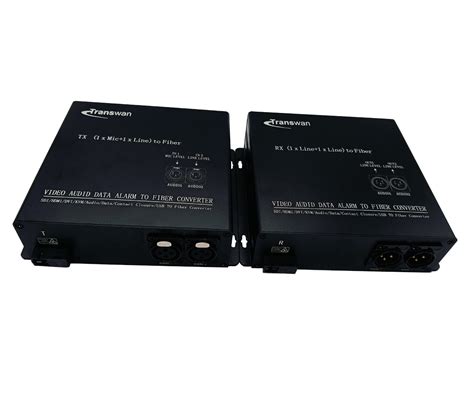 Mic Level And Line Level Input Balanced Audio Over Optic Fiber Extende Transwan