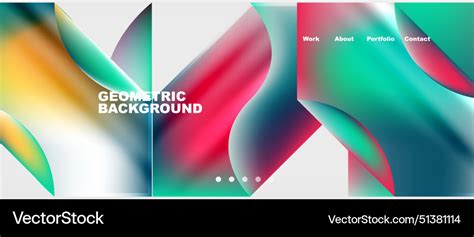 Glassmorphism Geometric Abstract Background Vector Image