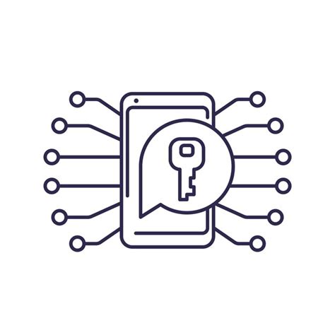 Premium Vector Privacy Mobile Security Line Icon