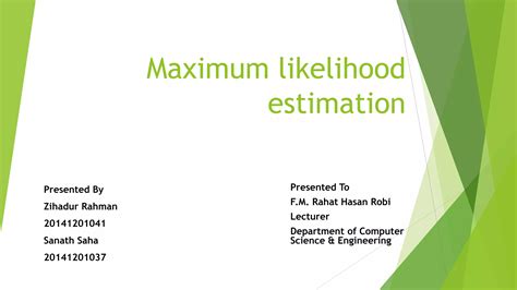 maximum likelihood estimation pptx
